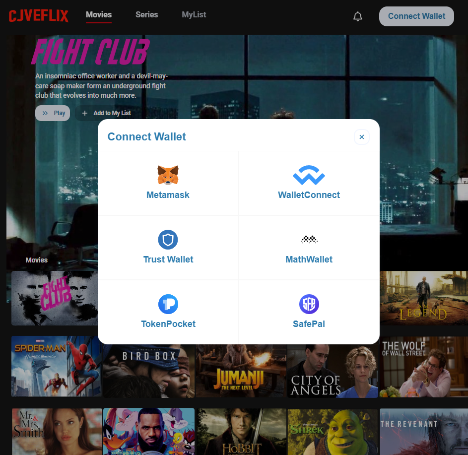GitHub - carlosjvargase/cjveflix: 🇺🇸 Netflix inspired movie app, using crypto wallet ...
