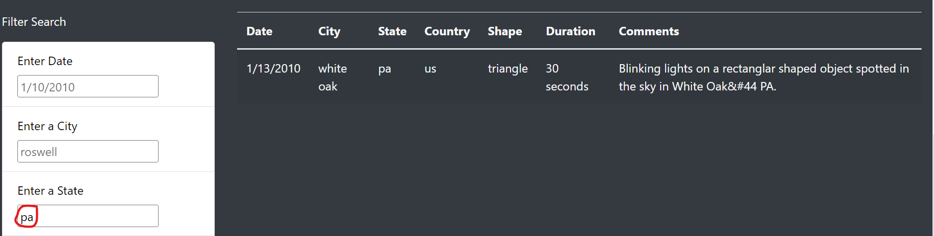 GitHub - SamSteffen/UFOs: A visualization and analysis of UFO sighting data using JavaScript ...