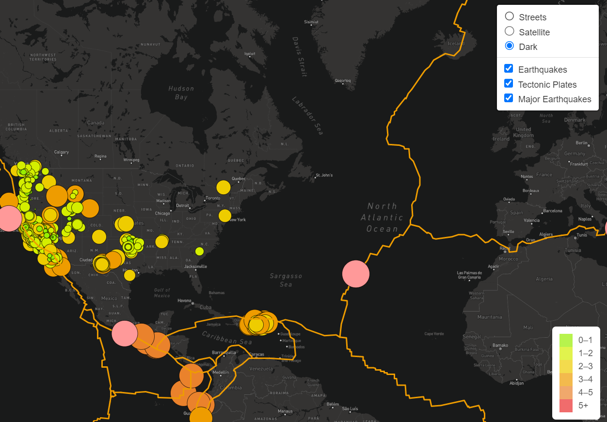 GitHub - SamSteffen/Mapping_Earthquakes: A visualization of global geographic earthquake data ...