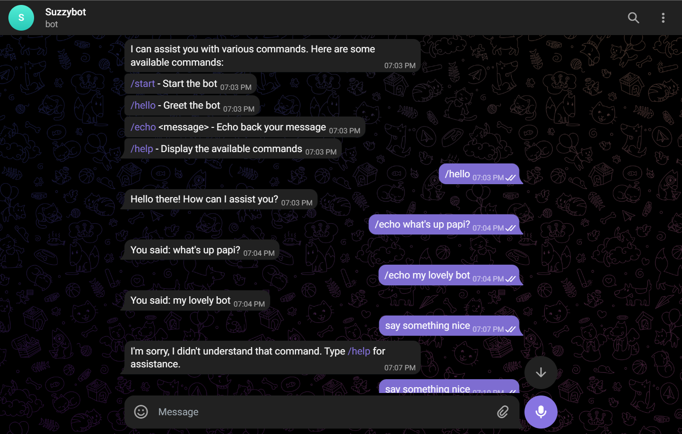 Github Suzzycodes Mytelegrambot