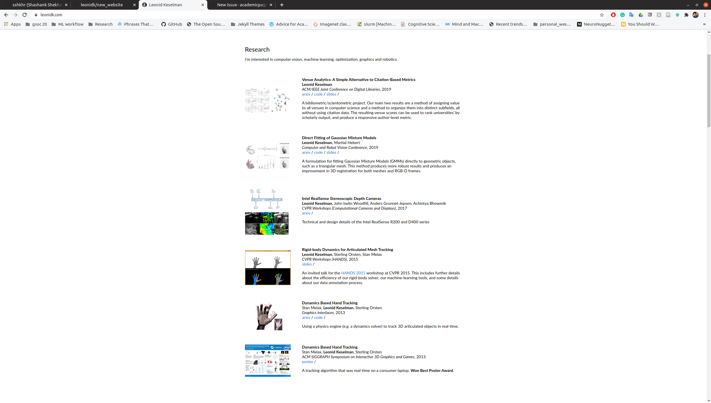 Can I render a static html webpage instead of publications.md · Issue ...