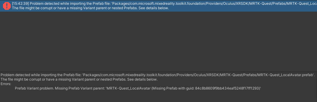 MRTK-Quest_LocalAvatar missing or broken · Issue #11771 · microsoft/MixedRealityToolkit-Unity ...