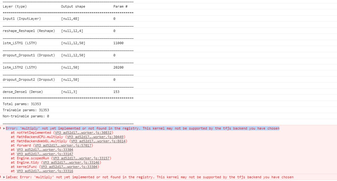 'multiply' not yet implemented or not found in the registry · Issue #4030 · tensorflow/tfjs · GitHub