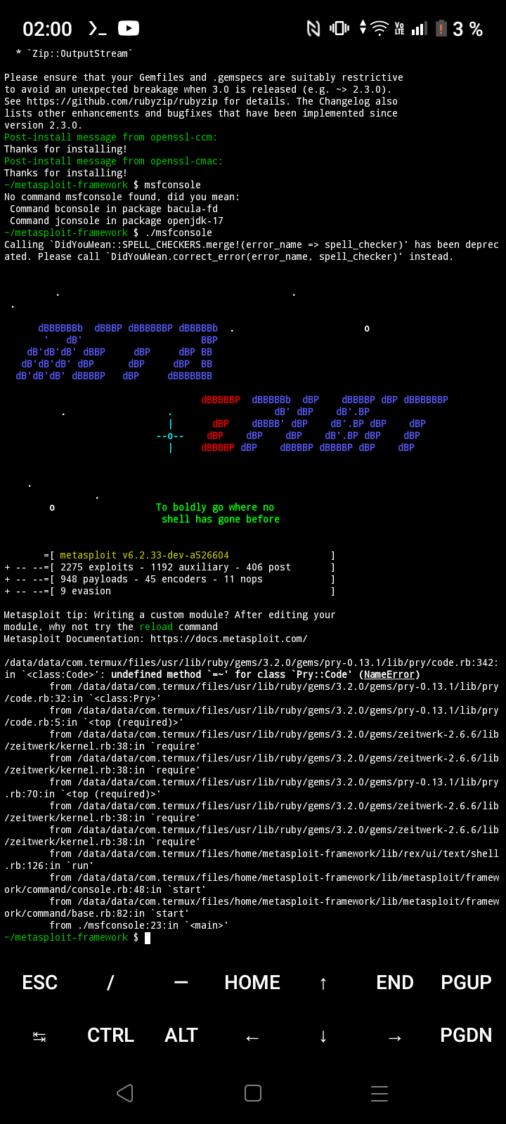 [BUG]i have msf banner but the error · Issue #214 · gushmazuko/metasploit_in_termux · GitHub
