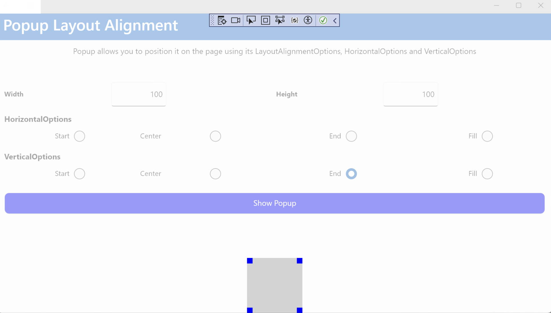 [Bug] Popup doesn't respect the LayoutOptions · Issue #370 · CommunityToolkit/Maui · GitHub