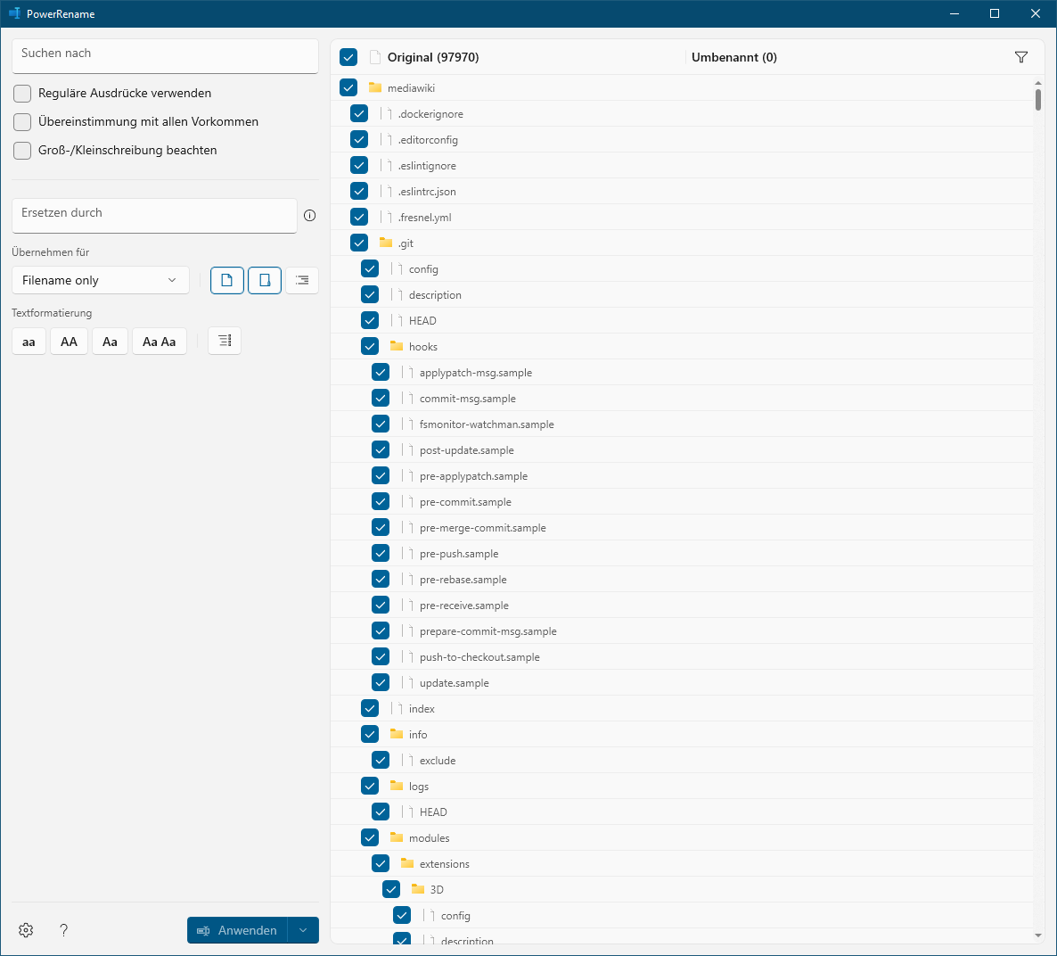 [PowerRename] Always recurses into subdirectories · Issue #15392 · microsoft/PowerToys · GitHub