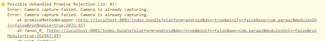 Camera Capturing Failed · Issue 3460 · React Native Camera React Native Camera · Github