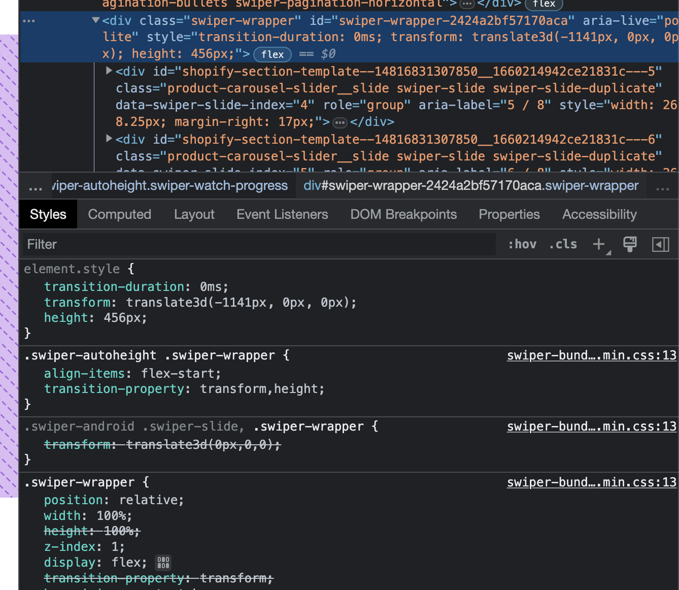 swiper-wrapper height calculated after few milliseconds from the page load · nolimits4web swiper ...