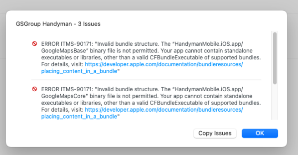 Problem uploading iOS ipa file to App Store (Invalid bundle structure) · Issue #152 ...