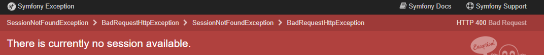 There is currently no session available. · Issue #41654 · symfony/symfony · GitHub