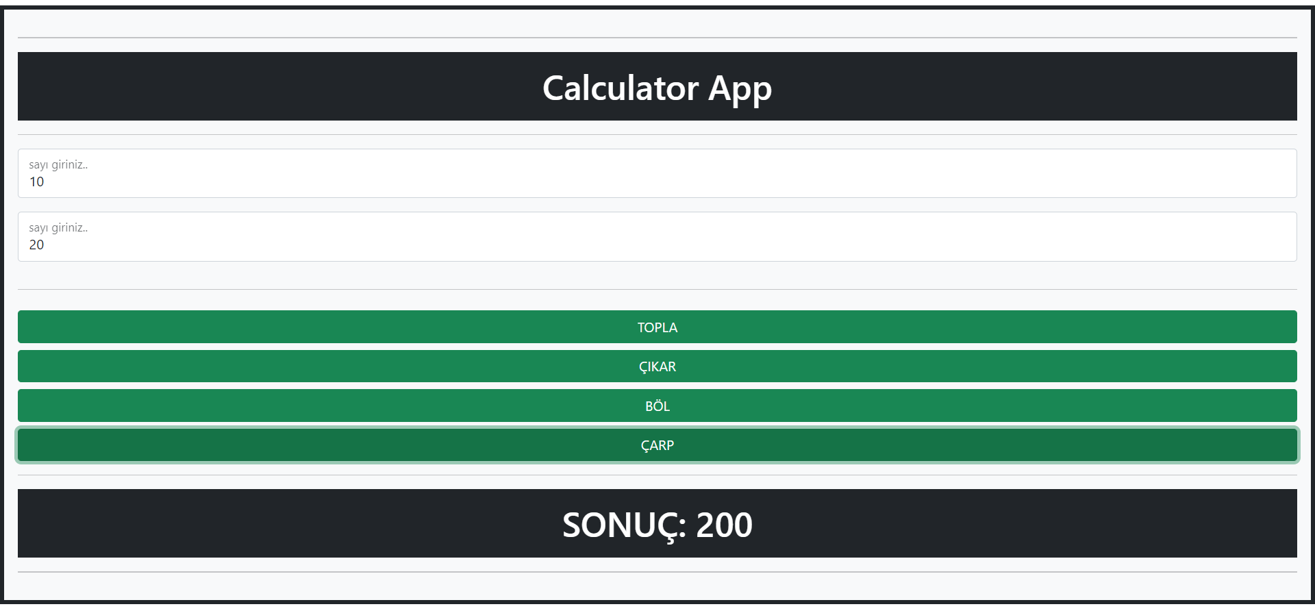 GitHub - BurhanSaglanmak/Calculator-App: Hesap makinesi