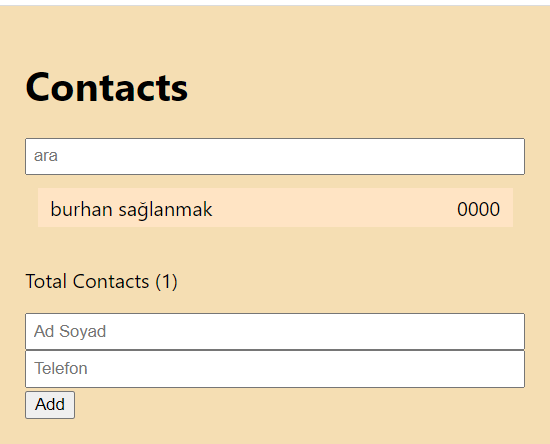 GitHub - BurhanSaglanmak/Contacts-List