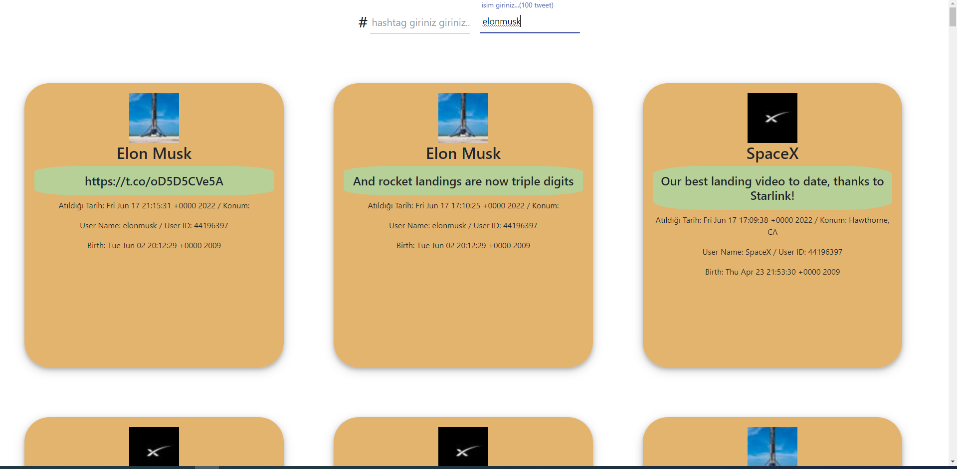 GitHub - BurhanSaglanmak/Twitter-Api-App: Twitter üzerinden hashtag ve profil verileri ...