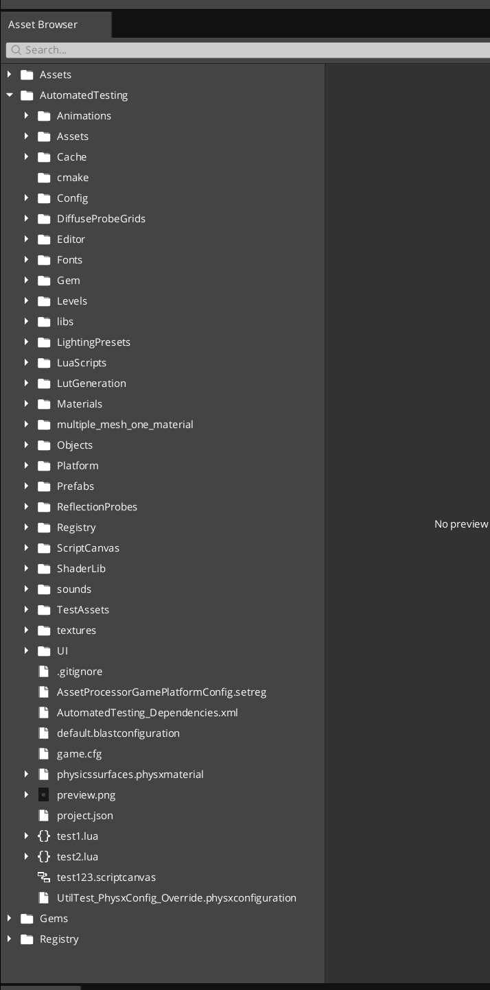Asset Browser: Whole filesystem hierarchy is shown when project is not under engine folder ...