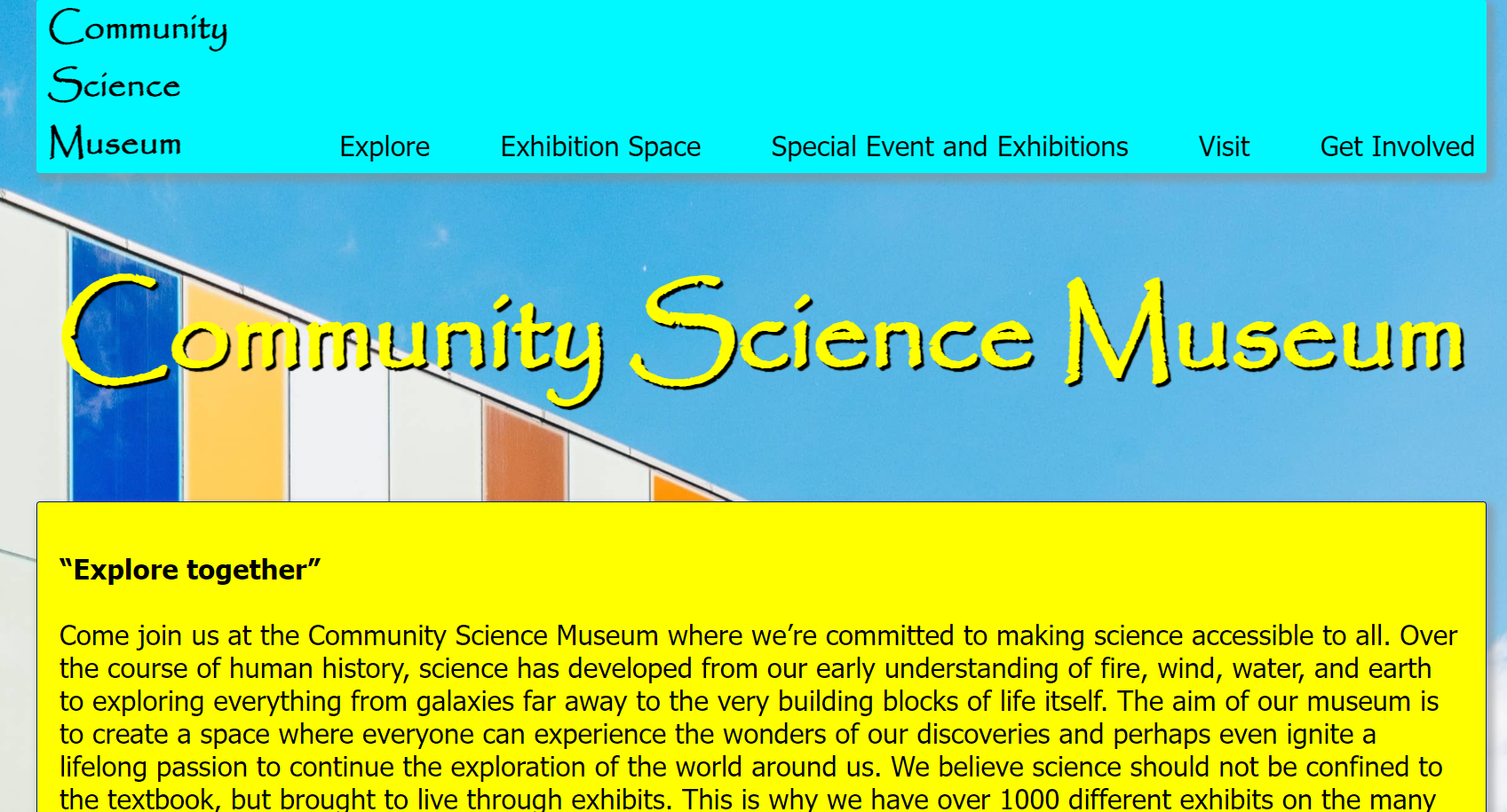 GitHub - corrado1982/Science-Museum: Community Science Museum