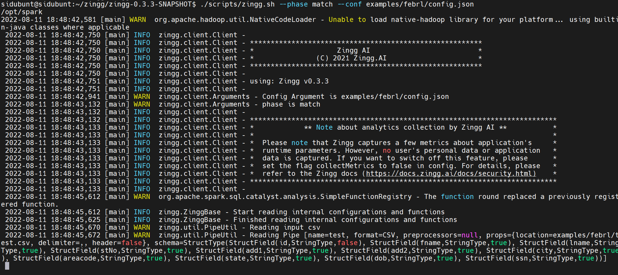 Getting Error While Running Zingg On Ubuntu Machine · Issue 432 · Zinggaizingg · Github