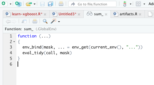 Show the interesting source code when click + Ctrl on a function ...