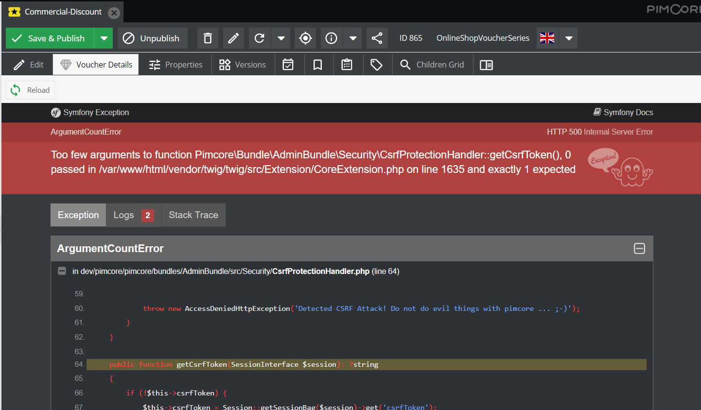 [bug] Can T Open Voucher Details · Issue 14716 · Pimcore Pimcore · Github