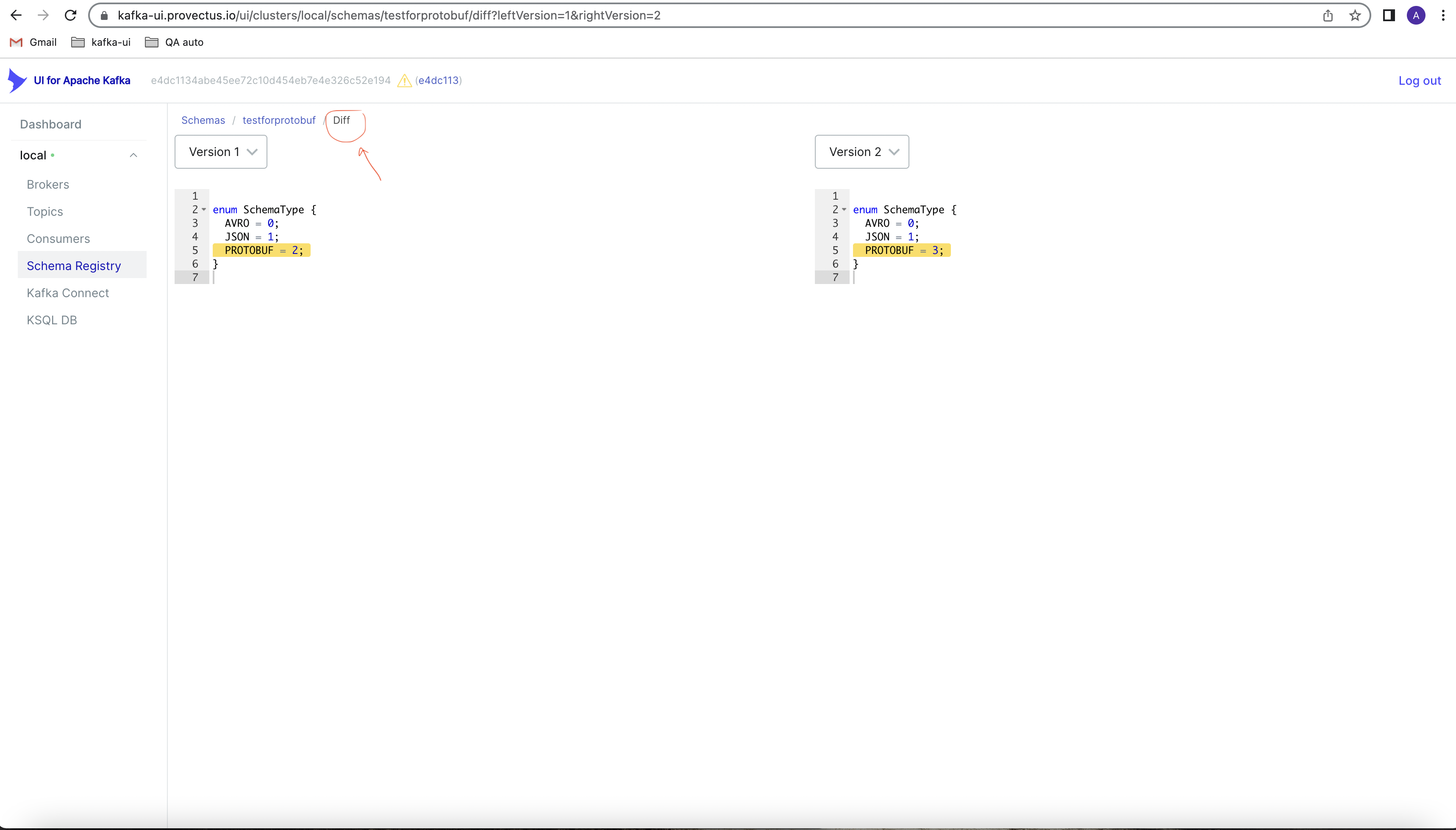 Change the name of path for Schema Compare versions · Issue #2181 ...