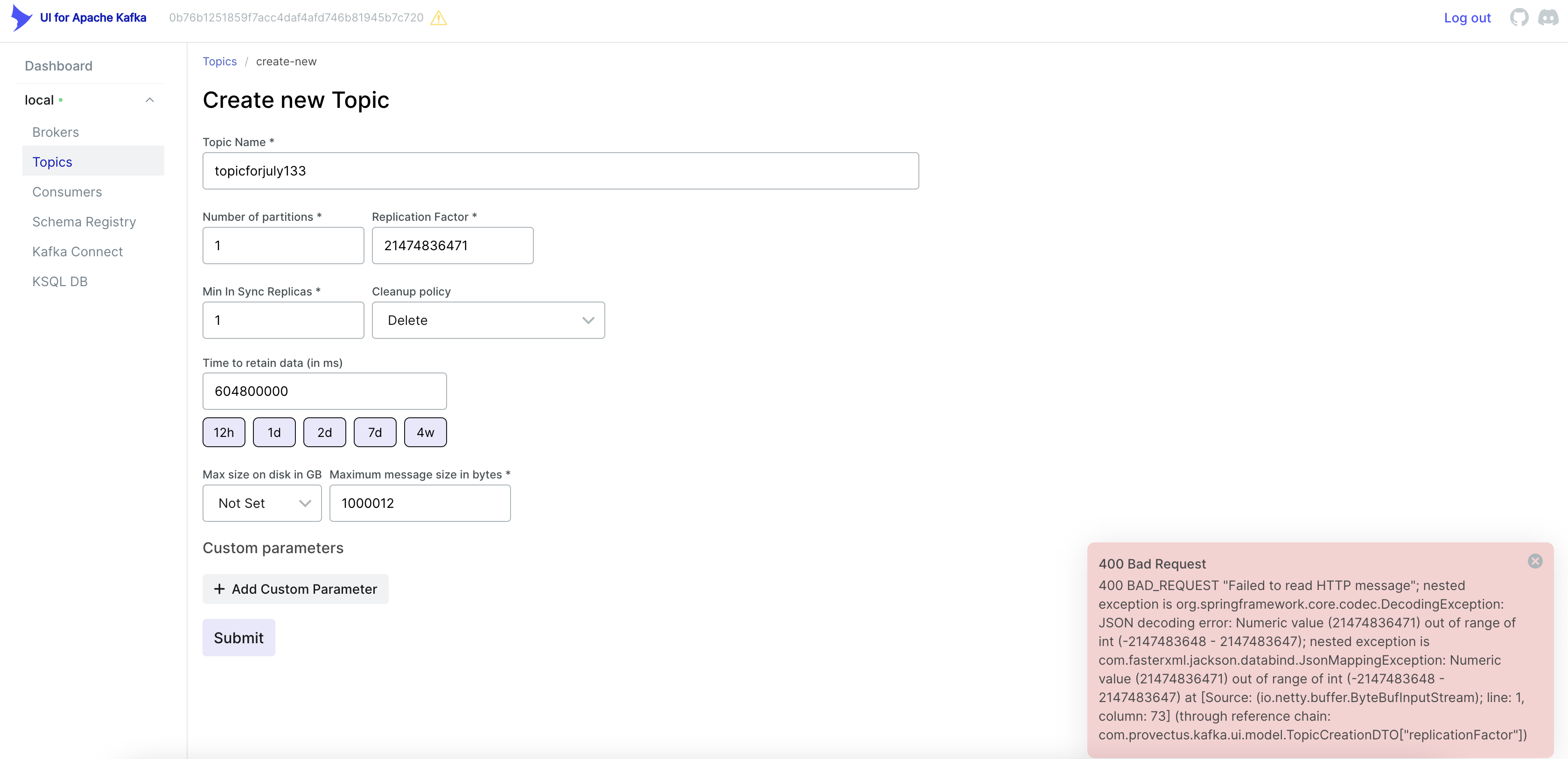 Keep the limitation error messages the same for all numerical fields in a Topic profile · Issue ...