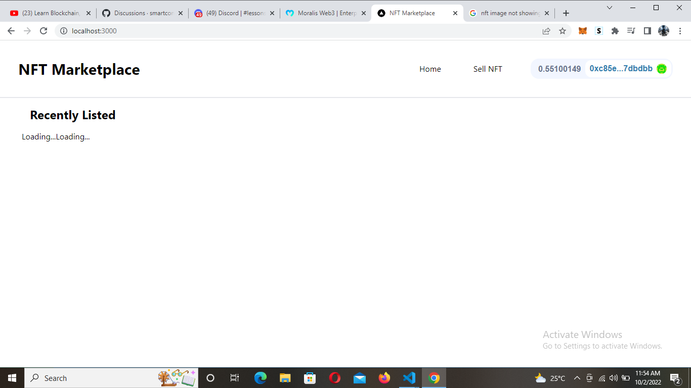 No Image Displays On My Front End When I Run Yarn Dev · Smartcontractkit Full Blockchain