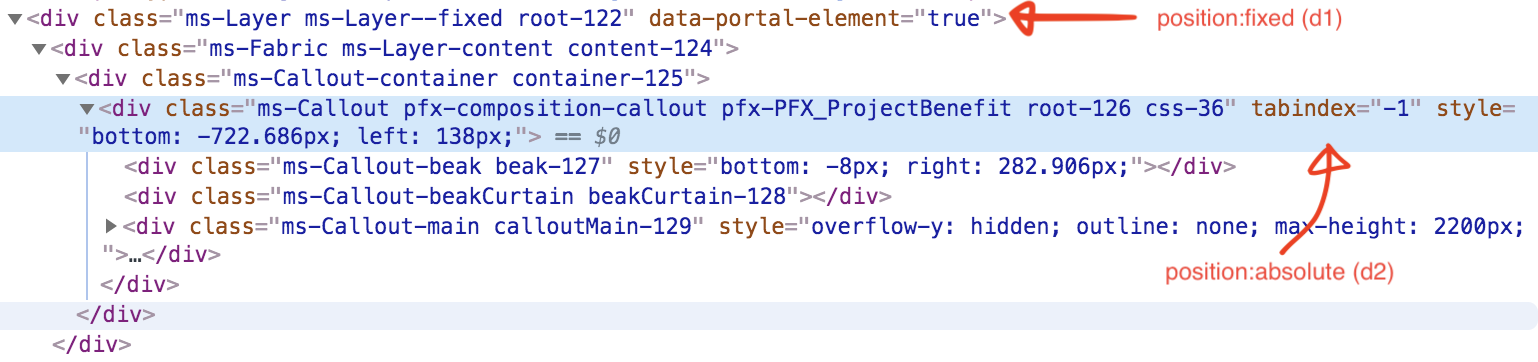 Callout - position:fixed is relative to callout, not viewport · Issue #11877 · microsoft ...