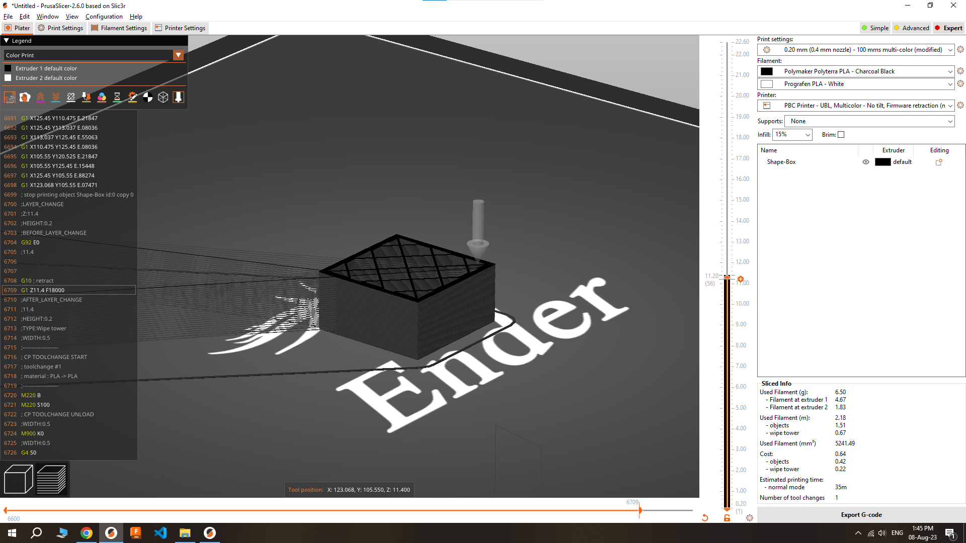 Prusa 2.6.0 - No sparse layers adds a G1 Z.4 before executing the tool change g-code, smashing ...