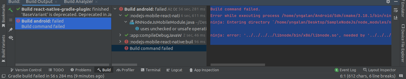 Task Nodejs Mobile React Nativebuildcmakedebug X86 Failed · Issue 34 · Nodejs Mobilenodejs