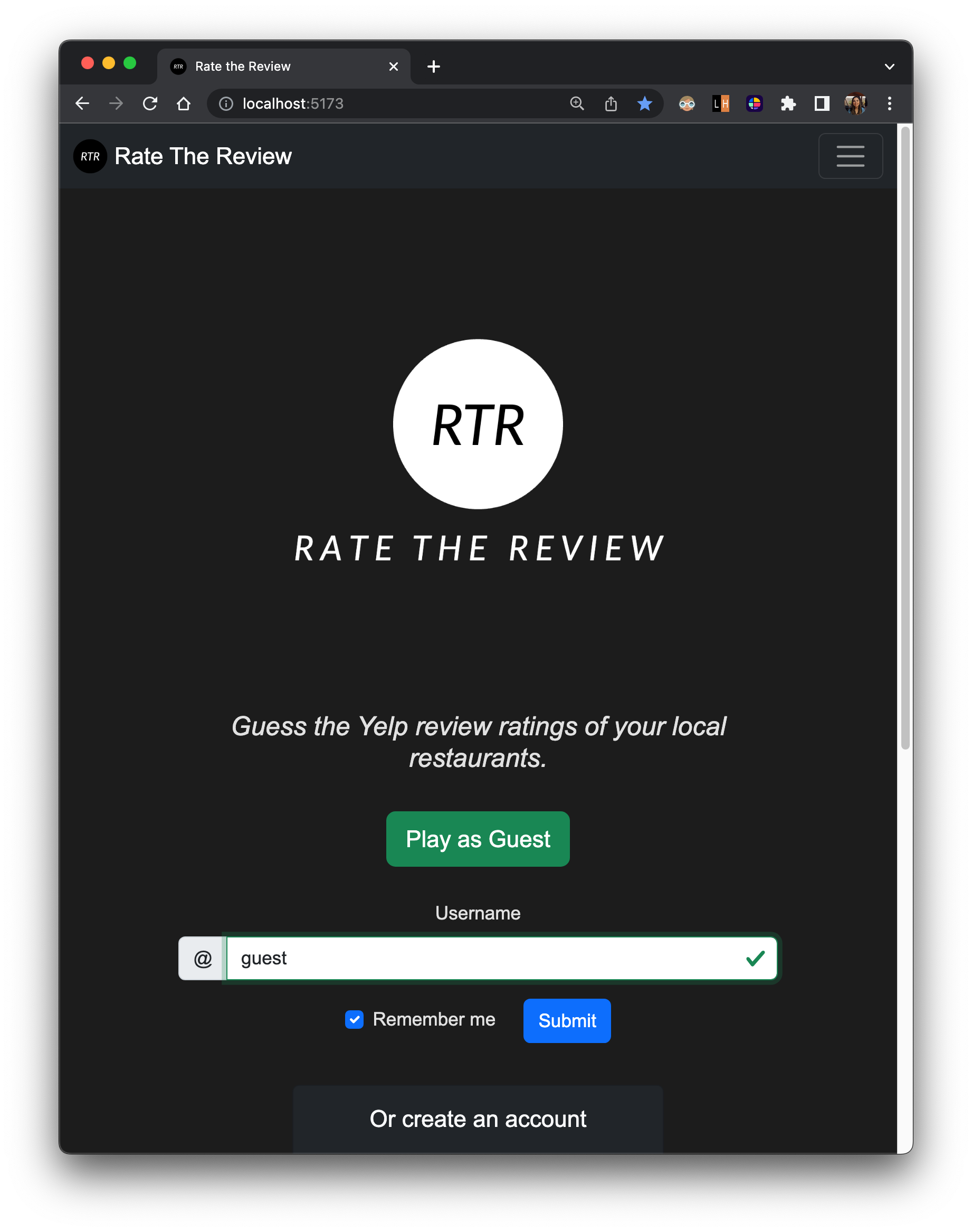GitHub - melissa-gv/Rate-The-Review-Frontend: Frontend repo for the Rate the Review web app game ...