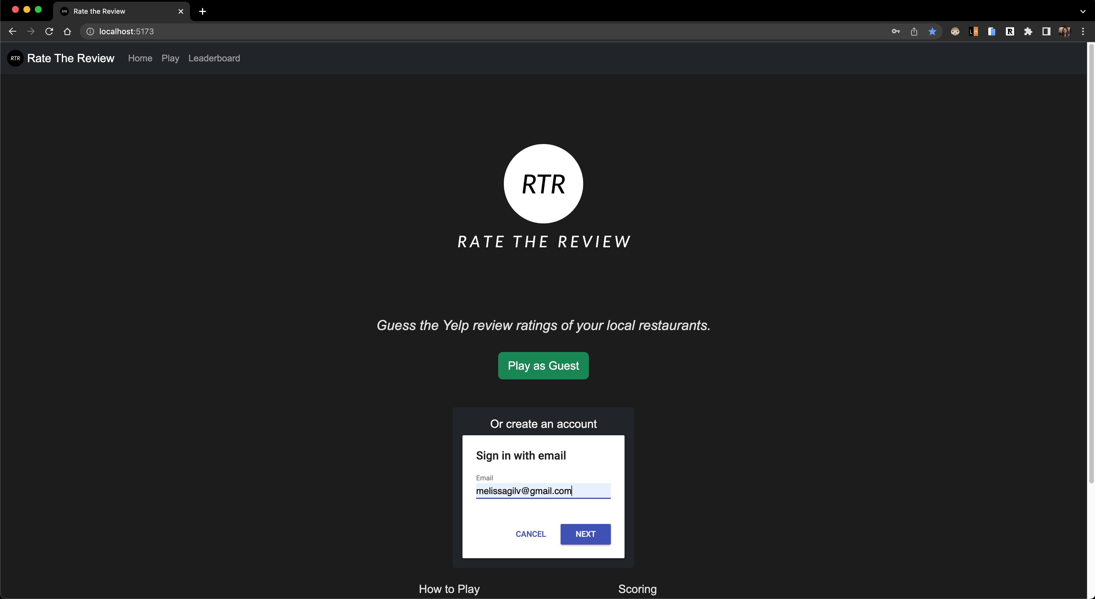 GitHub - melissa-gv/Rate-The-Review-Frontend: Frontend repo for the Rate the Review web app game ...