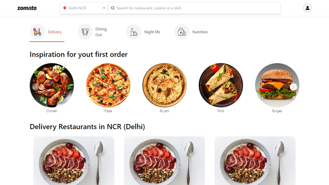 GitHub - Vkparamesh/zomato-clone-vk: Documentaion And Demo