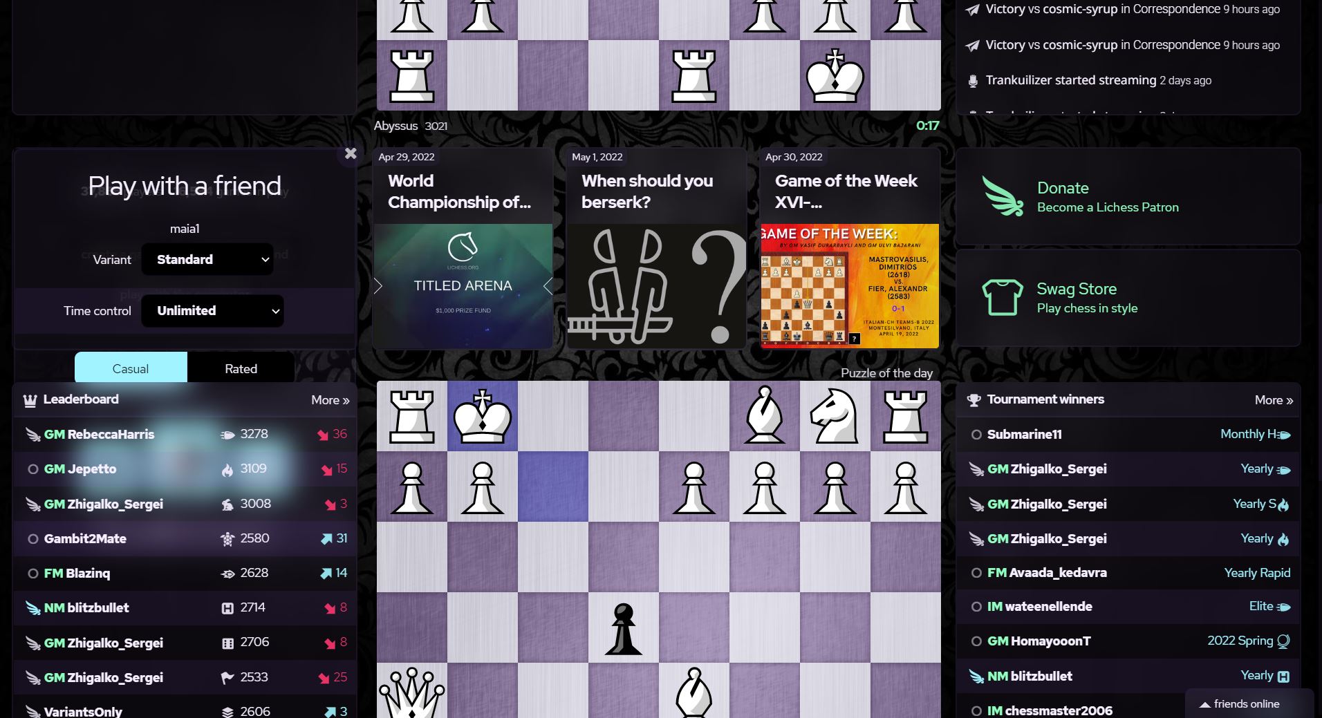 Game setup window misplaced and obscured by leaderboard · Issue #96 · prettierlichess ...