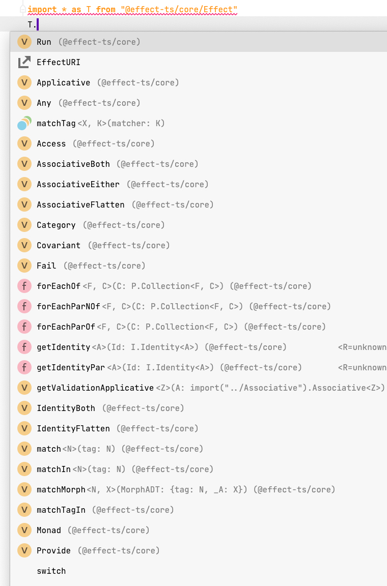 Intellij - Autosuggestion not working without explicit @effect-ts/system install · Issue #998 ...