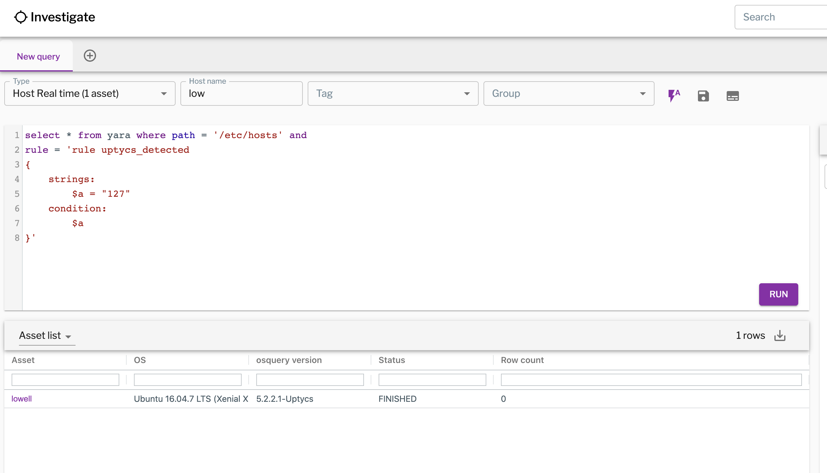 Scan a file with yara rule · GitHub