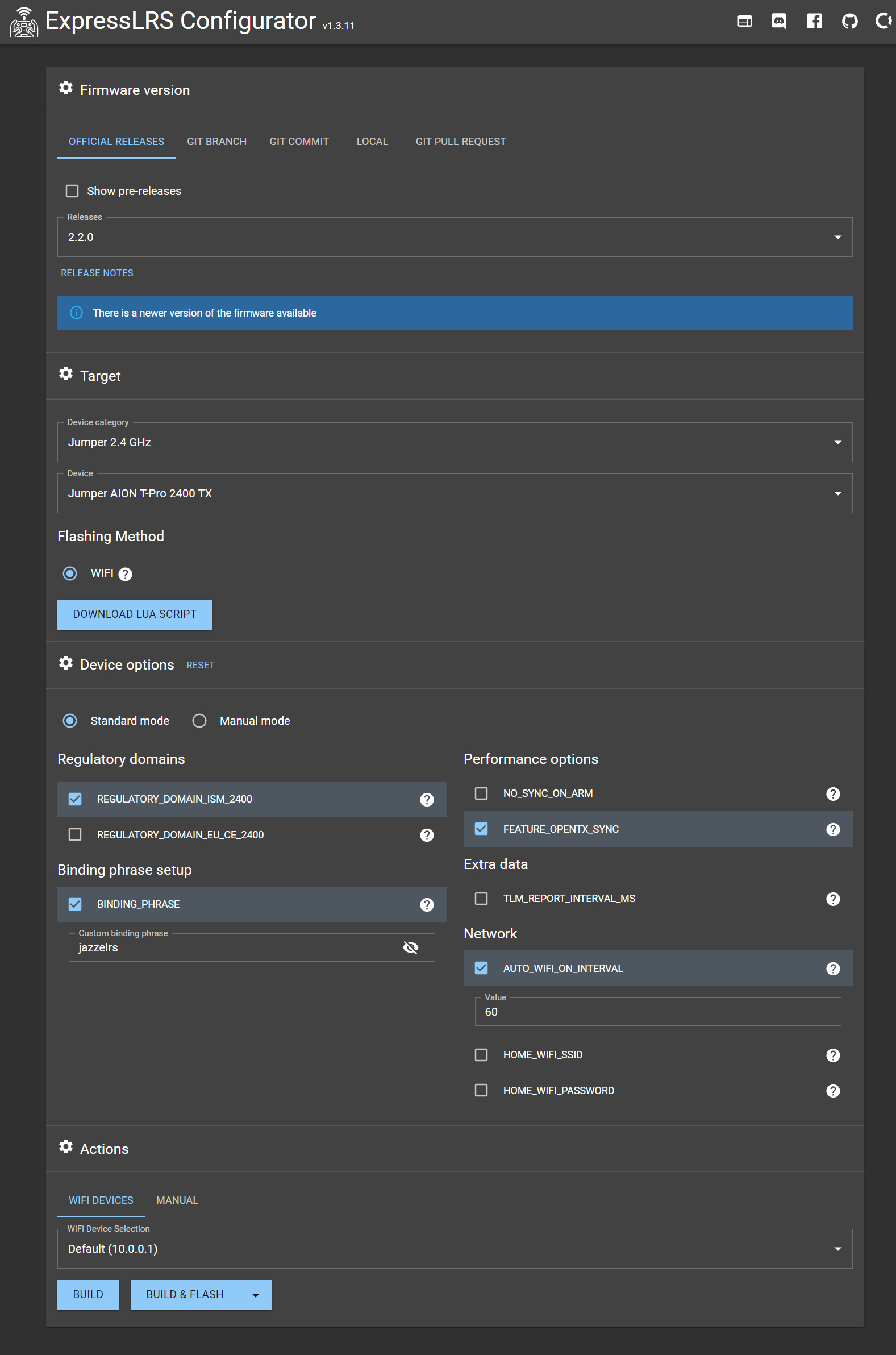 Jumper T Pro Internal ExpressLRS module update problem · Issue #332 · ExpressLRS/ExpressLRS ...
