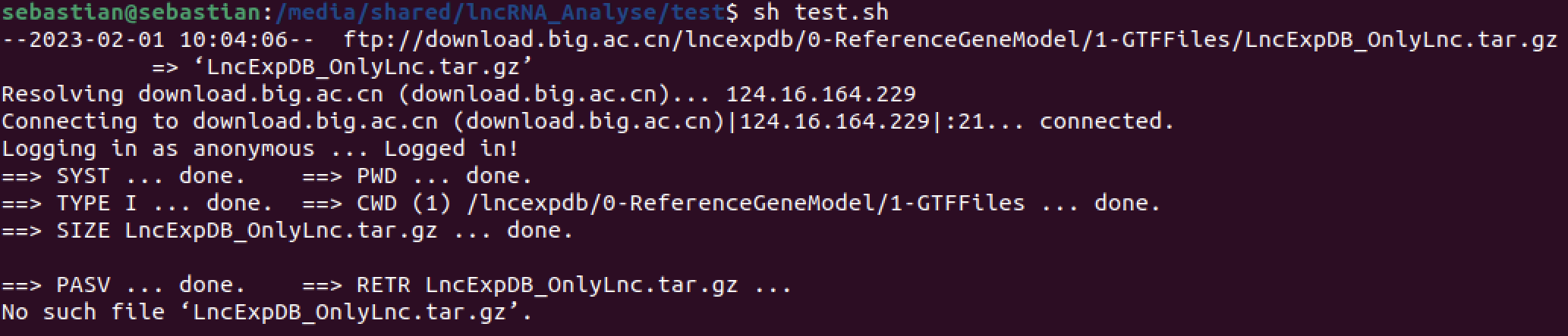 Not available: ftp://download.big.ac.cn/lncexpdb/0-ReferenceGeneModel/1-GTFFiles/LncExpDB ...