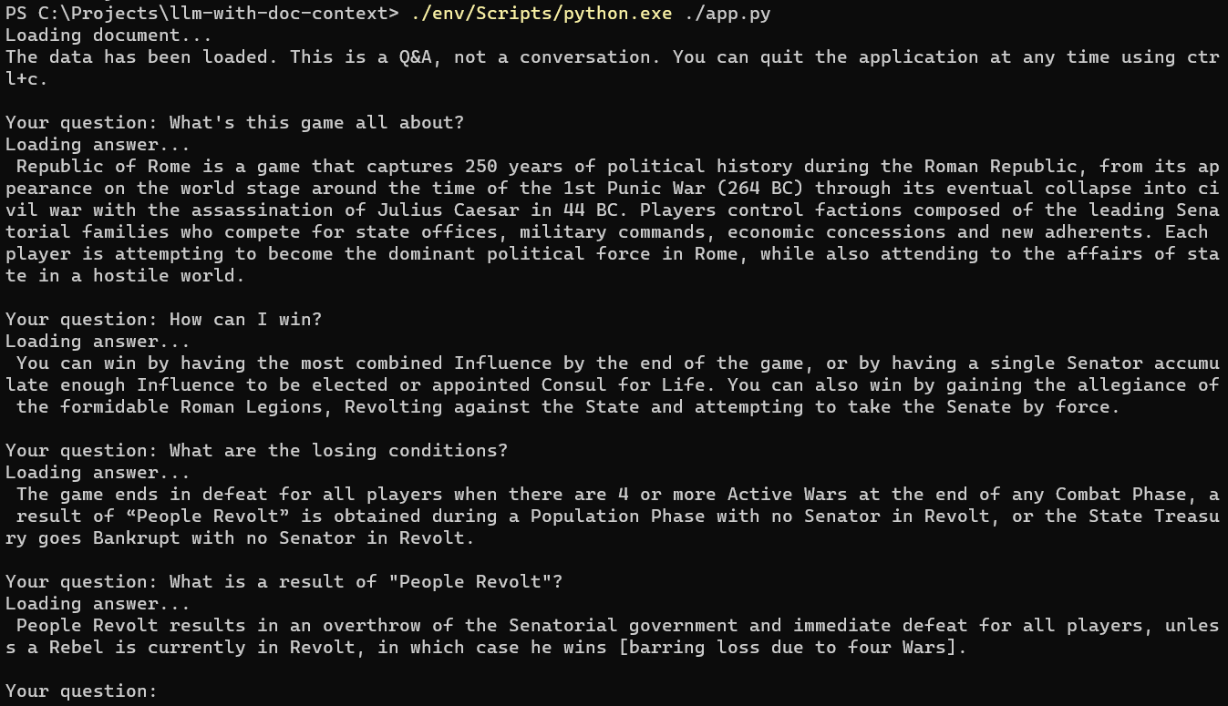 GitHub - iamlogand/llm-with-doc-context: LLM Q&A script that uses a document for context