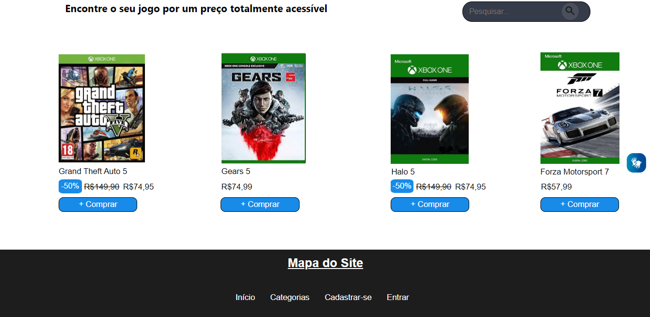 GitHub - antonio2812/loja-de-games: Site/Loja de Games.