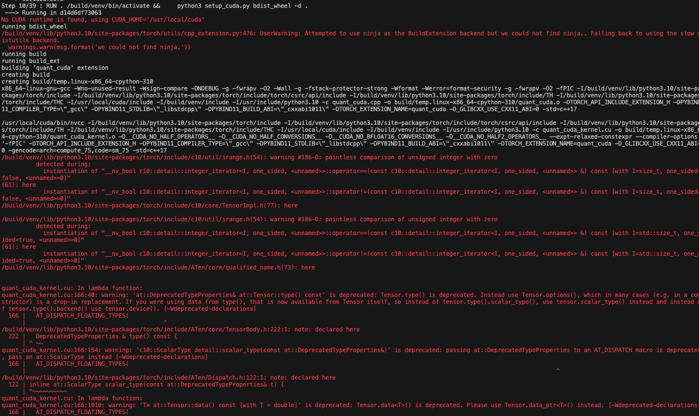 Dockerfile Build fails in quant_cuda_kernel.cu · Issue #3025 · oobabooga/text-generation-webui ...
