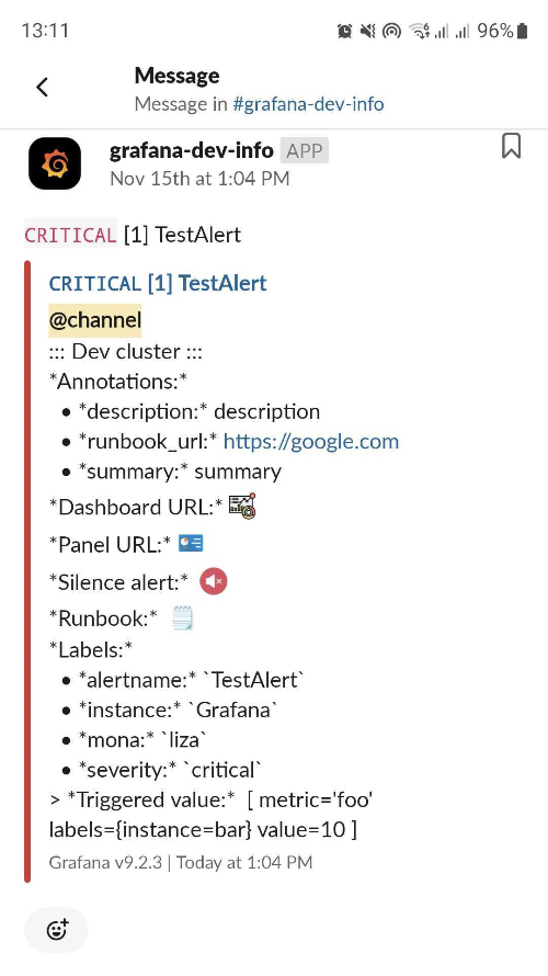 Alerting: broken rendering of alert notifications on Slack Android · Issue #75145 · grafana ...