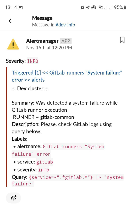 Alerting Broken Rendering Of Alert Notifications On Slack Android · Issue 75145 · Grafana