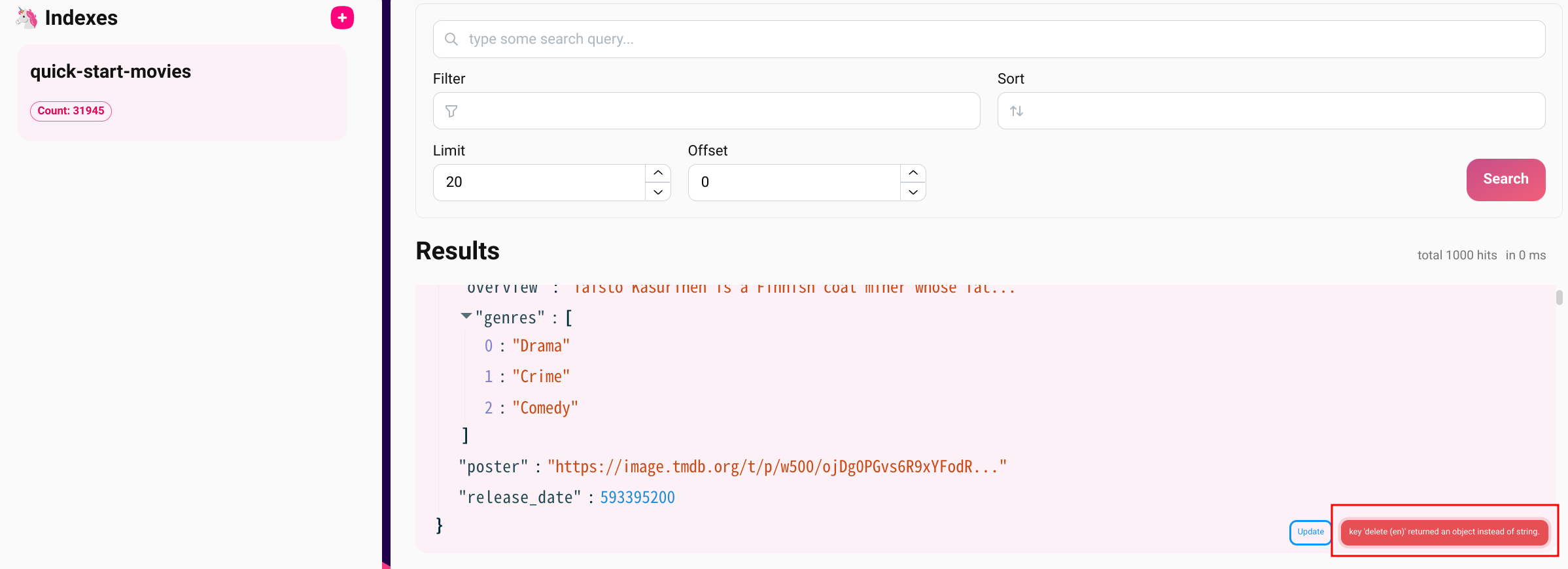 Document delete confirm button is not visible in deleting dialog of query results · Issue #93 ...