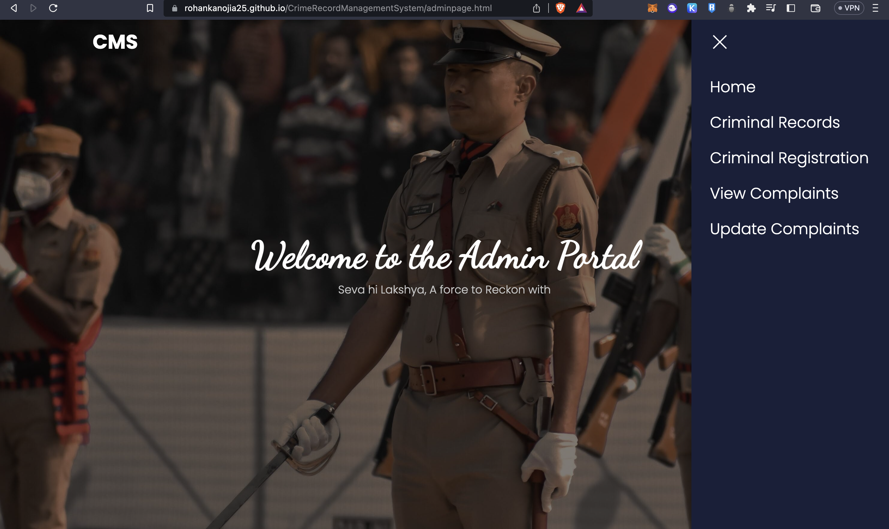 GitHub - rohankanojia25/CrimeRecordManagementSystem: A website made for public and the police ...