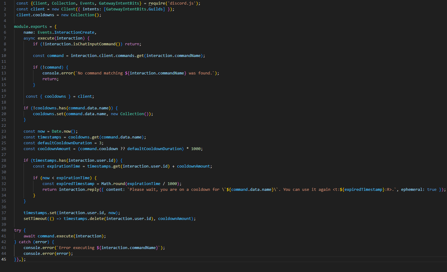 missing interactionCreate.js in cooldowns section of repo · Issue #1474 ... missing interactionCreate.js in cooldowns section of repo · Issue #1474 ...