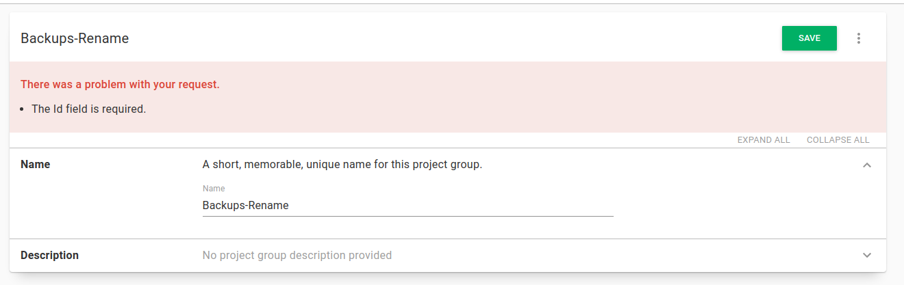 Id Field Required when Renaming Project Groups · Issue #7997 · OctopusDeploy/Issues · GitHub