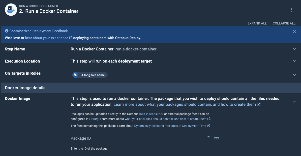"Run a Docker Container" Step No Longer Allows for Selecting a Feed · Issue #8419 ...