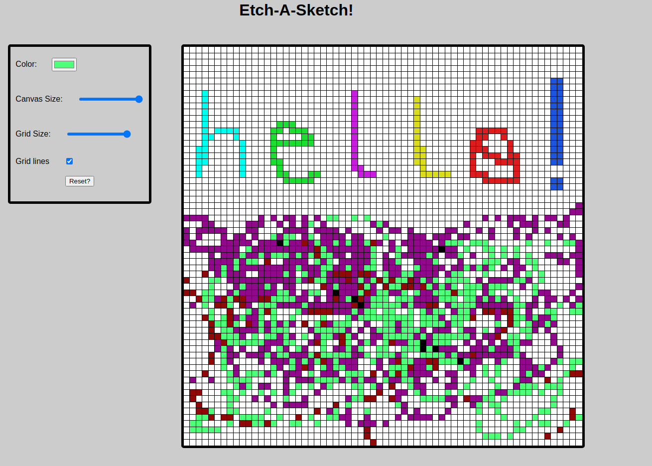 GitHub - fatehss/Etch-a-Sketch: Implementation of an Etch-A-Sketch using DOM
