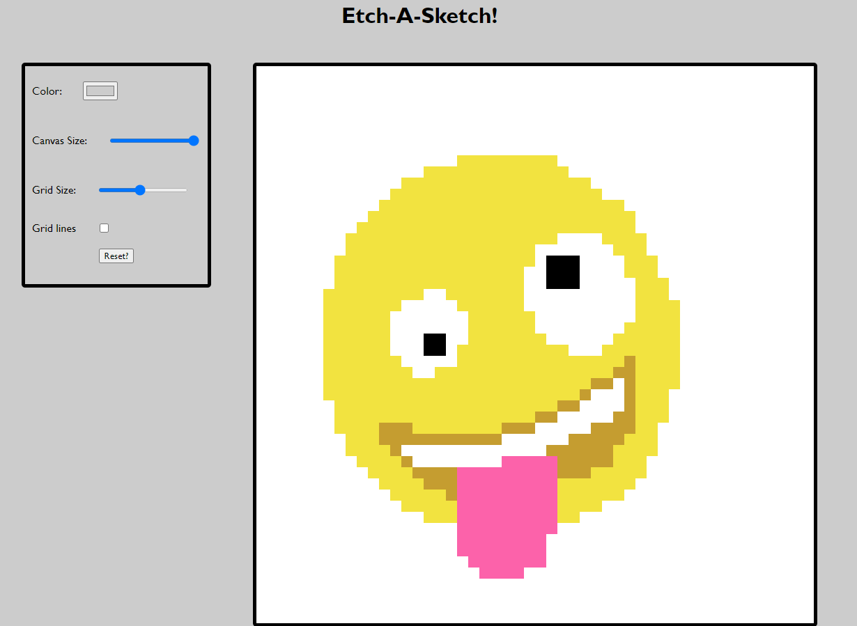 GitHub - fatehss/Etch-a-Sketch: Implementation of an Etch-A-Sketch using DOM