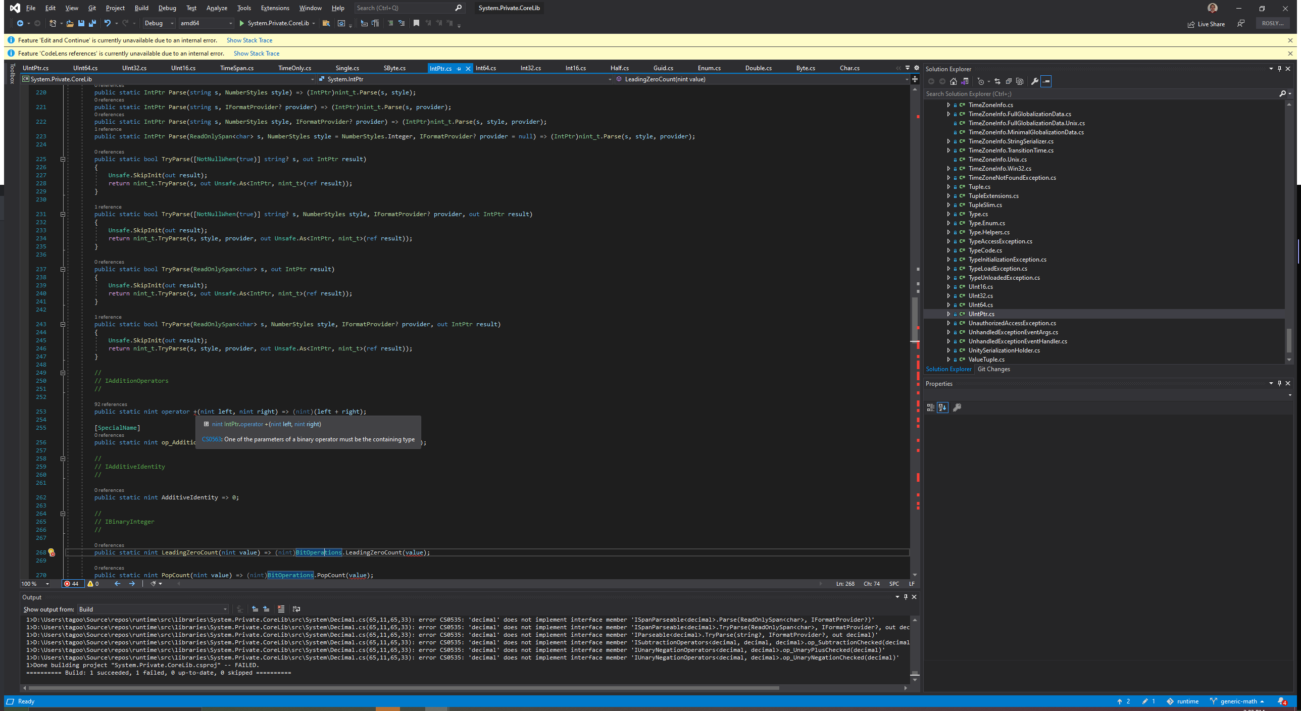 `nint` is not allowed in operators defined on `IntPtr` · Issue #53306 ...
