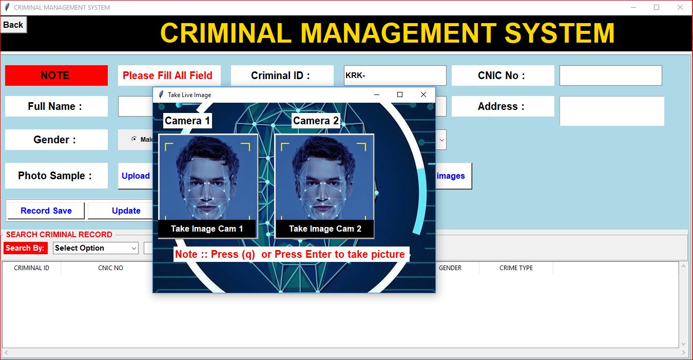 Github Tariqahmedproject Criminal Face Recognition